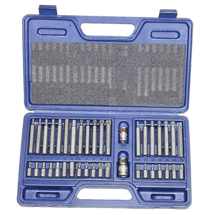 Coffret de 40 embouts vissage Torx 6/12 pans - Cdiscount Bricolage