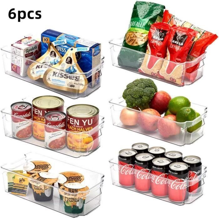 Panier de Rangement Frigo Bacs de Rangement 6Pcs Boite de Rangement ...
