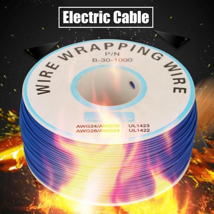 Câble Électrique - DIOCHE - 30AWG - Cuivre Étamé - 200m - Couleur Bleue ...