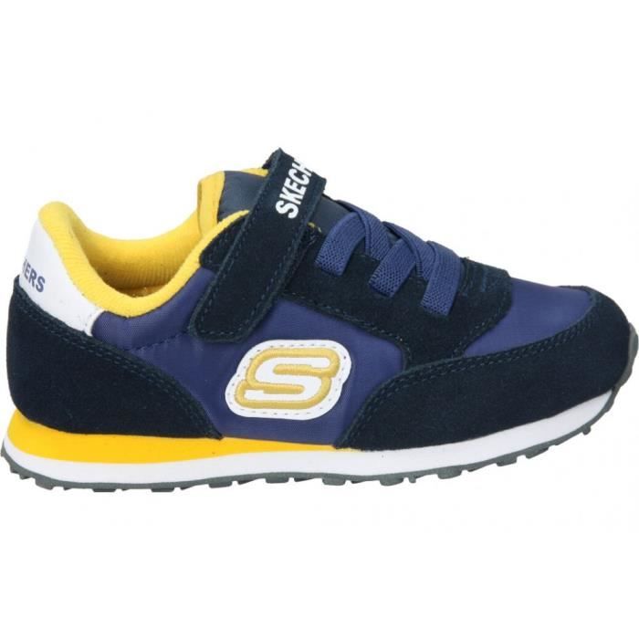 Baskets Skechers 97366N-NVGD pour enfant - Bleu - Lacets - Textile Bleu ...