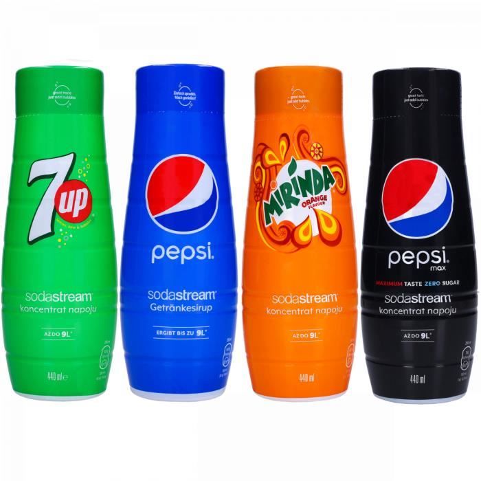 SET 4x 7UP / PEPSI / MIRINDA / PEPSI MAX SIROP POUR SATURATEUR ...