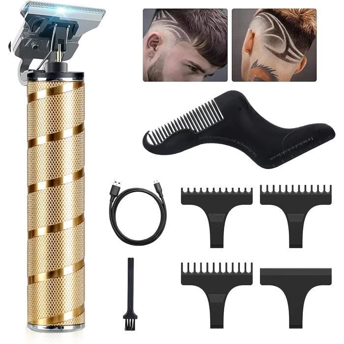 Tondeuse Cheveux Hommes, USB Rechargeable Tondeuse Barbe Professionnelle, Tondeuse à Cheveux ...