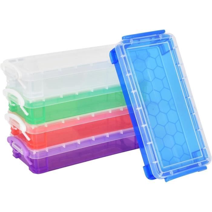 5 Pcs Transparent Boîte À Stylos Empilables, Superposable Porte-Stylo ...