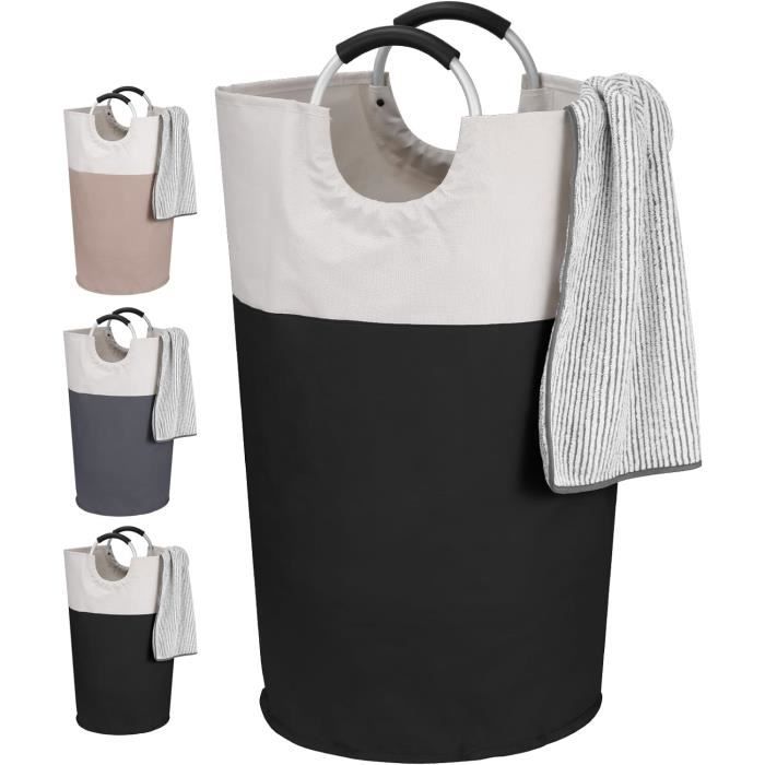 Panier A Linge Avec Poignées 95L, Pliable Bac À Linge Grande Capacité ...