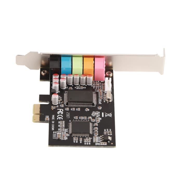 Carte son PCI - ZJCHAO - 6 Canaux - Élimination du bruit - Son Surround ...