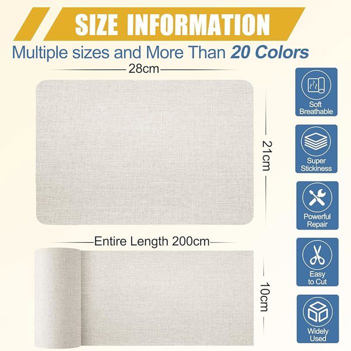 Tissu Autocollant Reparation Abricot, 21x28cm Patch de Réparation pour ...