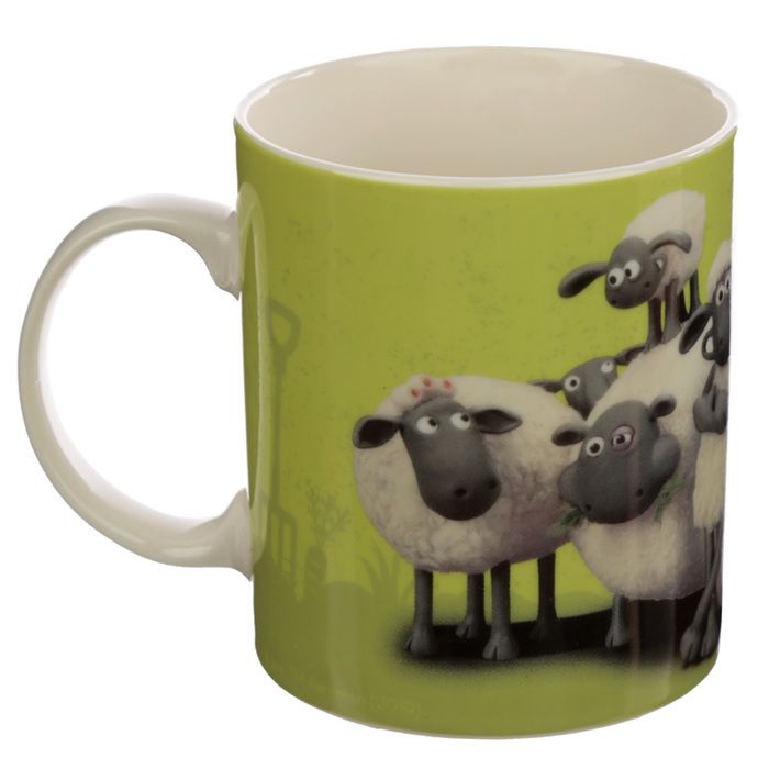 Mug en Porcelaine - Puckator - Shaun le Mouton - 300ml - Vert - Micro ...