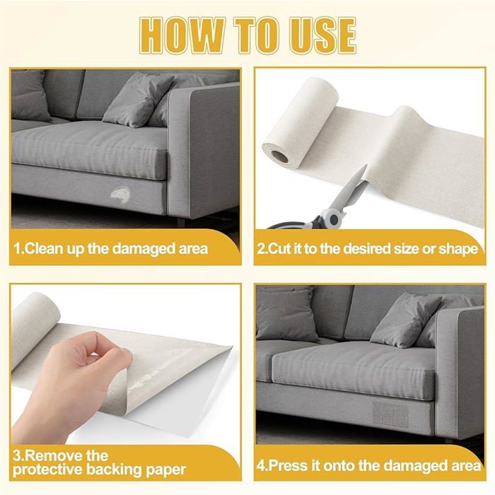 Tissu Autocollant Reparation Abricot, 21x28cm Patch de Réparation pour ...