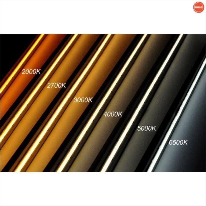 BANDE LED,Nature 4000K-12V INPUT-10W Per Meter-4 m--Bandes LED Cob ...