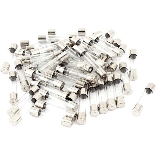 Sourcing Map 250V 5A F5Al250V Rapide Fusion Verre Tube Fusibles 6Mm X 30Mm 50 Pièces[u1765 ...