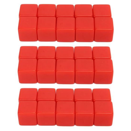 30 Pcs Ensemble de dés de 16mm à six faces vierges à écrire sur les ...