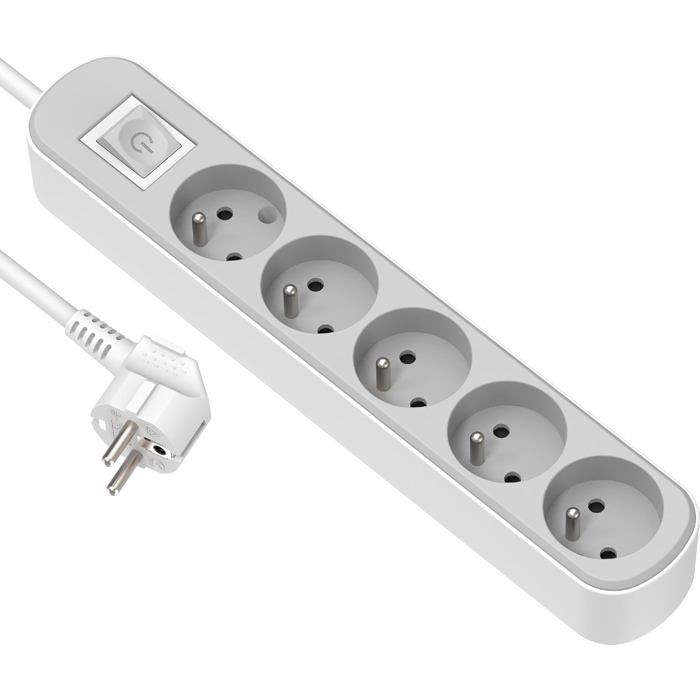 Bloc Multiprise Prima 5 Prises 16A Avec Interrupteur, Longueur 1.5 ...