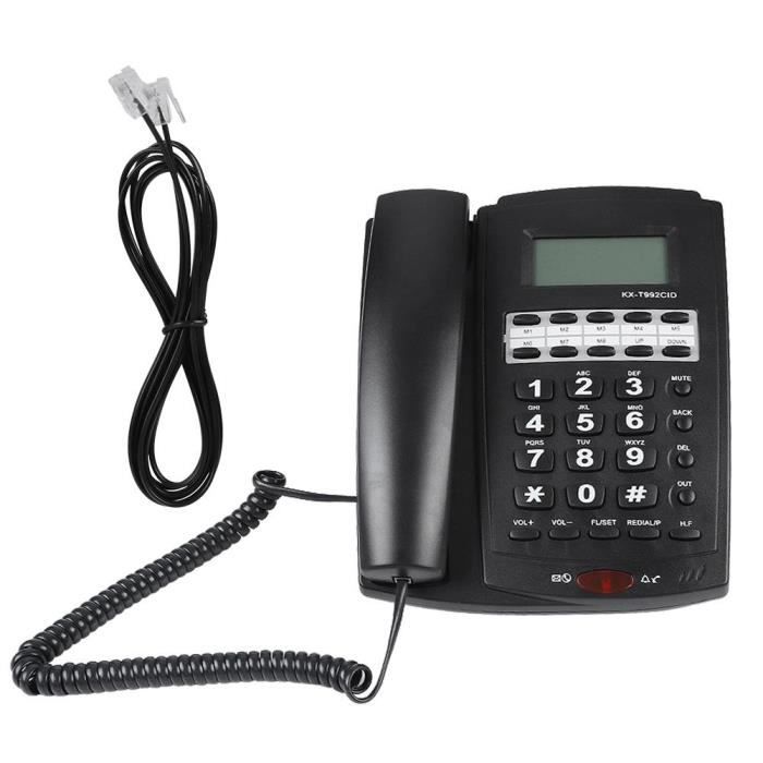 Ashata Téléphone filaire avec identification de l'appelant Téléphone ...