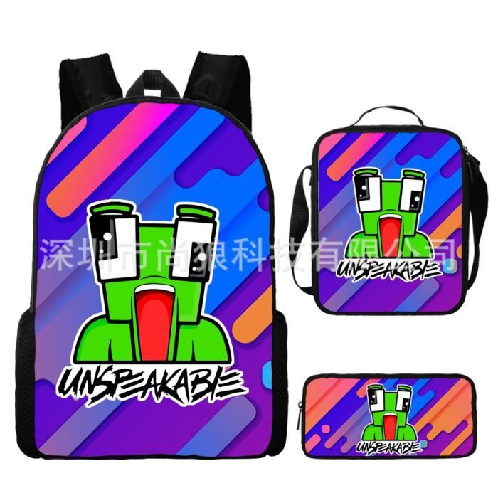 UNSPEAKABLE Cartoon Backpack Three Piece 16 Trendy Large Capacity Dirty ...