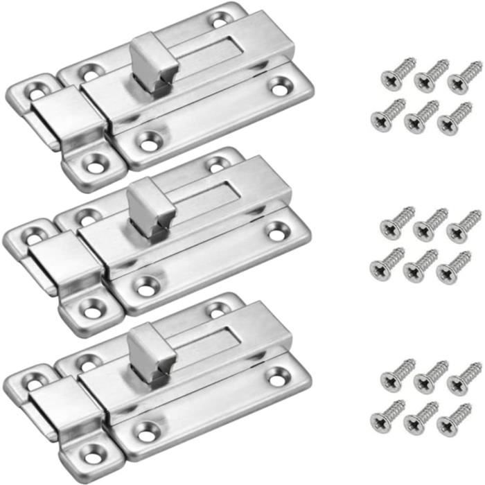 Lot De 3 Verrous De Sécurité Pour Porte Coulissante En Acier Inoxydable - LOQUETEAU - Cdiscount ...