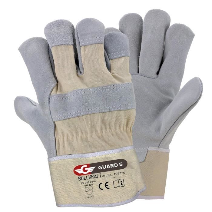 Gants De Travail En Cuir 12 Paires - Gants De Construction Et De ...