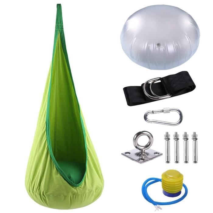 Hamac - Green - Balançoire pour enfants - Siège stable - Confortable ...