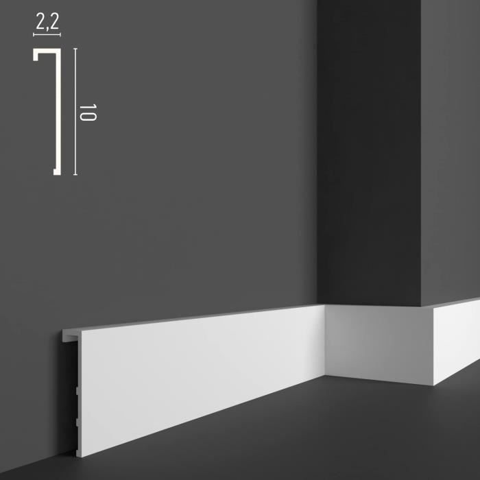 Plinthe coprimarmo de 2 mètres, dimensions 10 x 2,2 cm, socle en ...