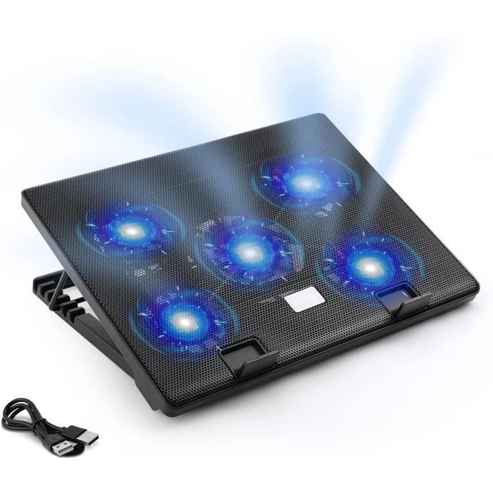 Refroidisseur PC Portable, Support Ventilé, Refroidissement Puissant ...
