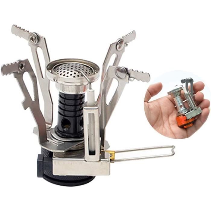 Mini Réchaud à Gaz Camping, Allumage Piezo 3000W Pliable Portable Léger ...
