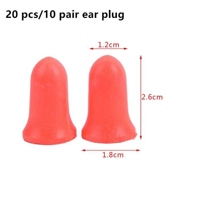 Protections auditives,Bouchons d'oreille en mousse souple,10 paires ...