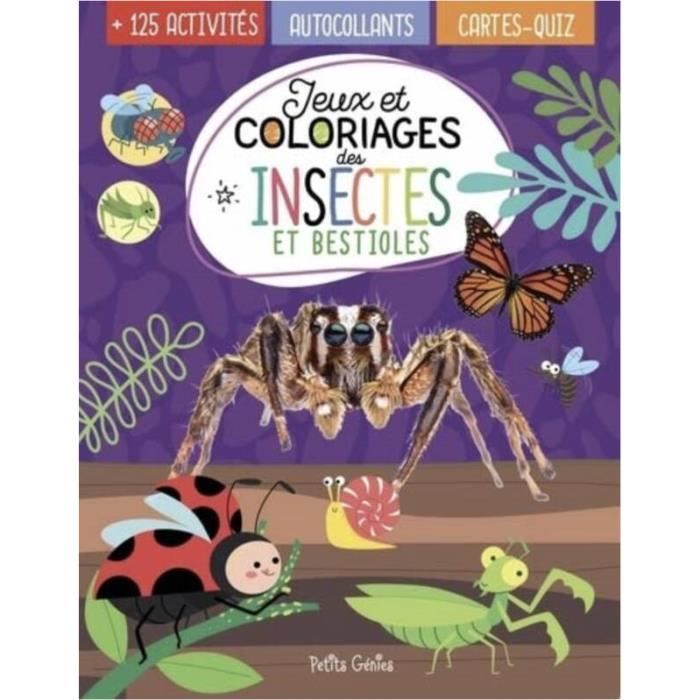 Jeux et coloriages des insectes et bestioles - Cdiscount Librairie