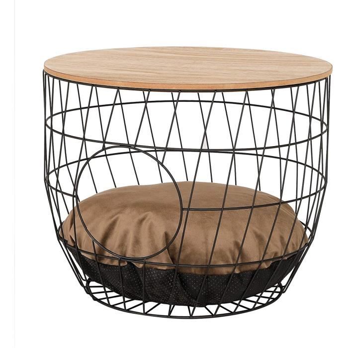 Lionto by dibea Table chat table dappoint table basse table panier avec ...