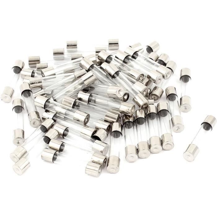 Sourcing Map 250V 5A F5Al250V Rapide Fusion Verre Tube Fusibles 6Mm X 30Mm 50 Pièces[u1765 ...