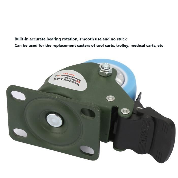 EJ.life roue de chariot Support en acier au manganèse Roulettes à ...