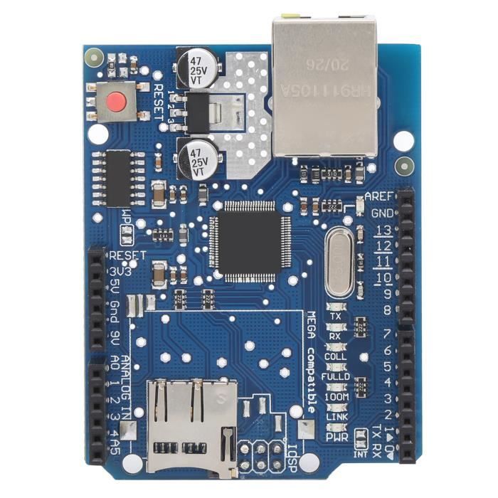EJ.life Carte d'extension W5100 Carte d'Extension Réseau Module PCB d'Extension de Carte Mémoire ...