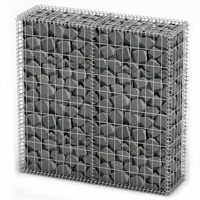 Panier de gabion ESTINK - Fil galvanisé 100x100x30cm - Construction de ...