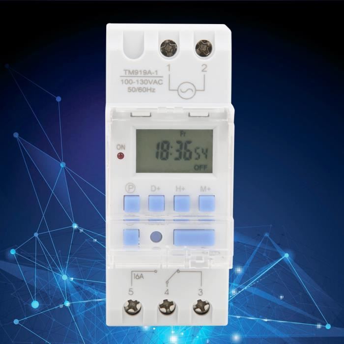 HEG Programmateur Interrupteur Timer Lcd 16A 12/24H Relais Programmable - Cdiscount Bricolage