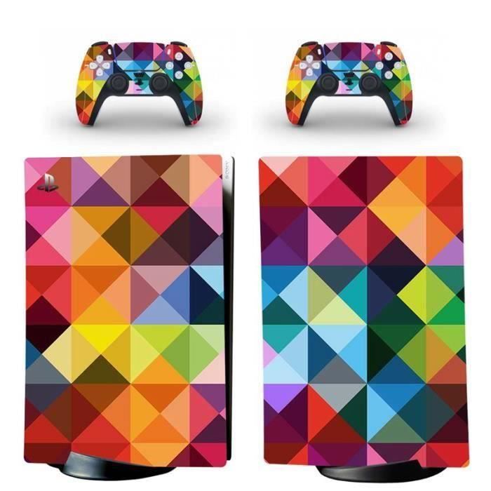 LOOK-Géométrie Motifs PS5 Sticker Skin Protection Peau pour 2 ...