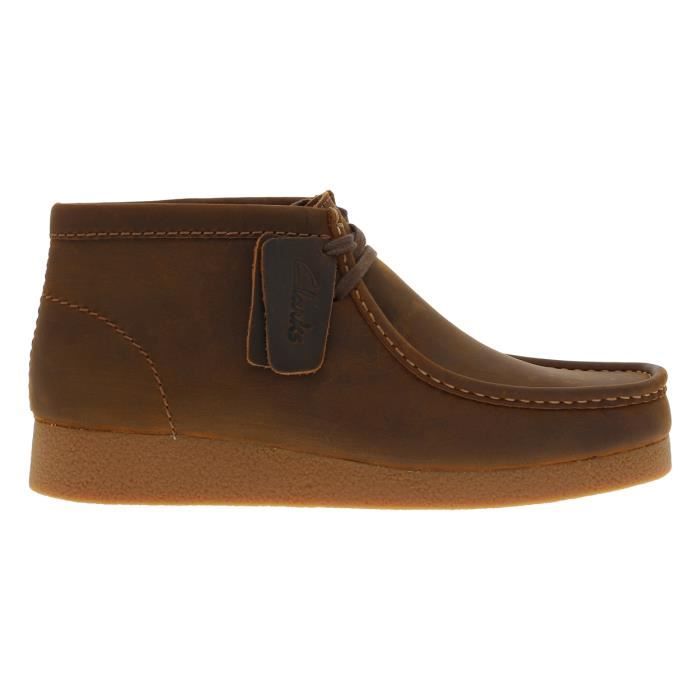 Bottines cuir patiné CLARKS marron Marron - Cdiscount Chaussures