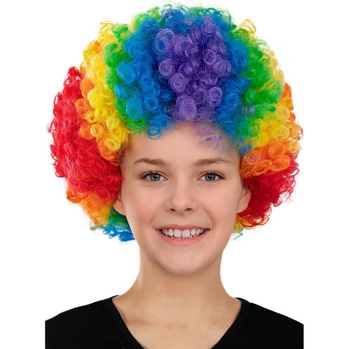 Déguisement Perruque de clown arc-en-ciel enfant 123663- FUNIDELIA ...