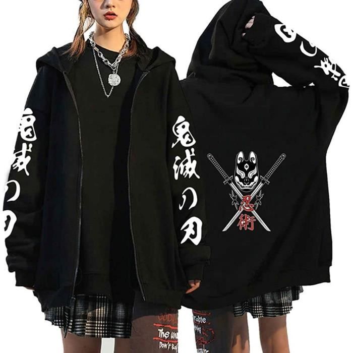 SWEATSHIRT Demon Slayer Sweat à Capuche Anime Nezuko Tanjiro Kamado ...
