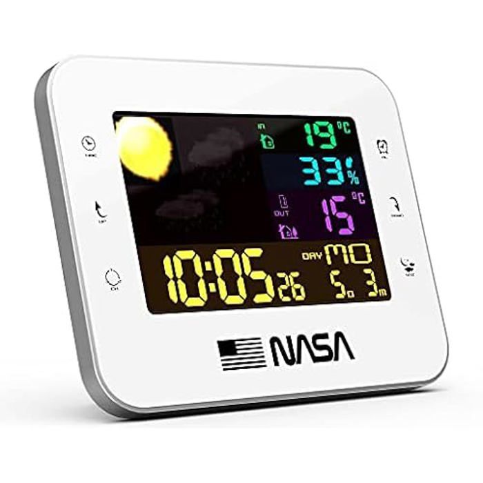 Station Météo - NASA - WS500-1 - Capteur extérieur - Écran LCD 6 pouces - Alimentation USB ou ...