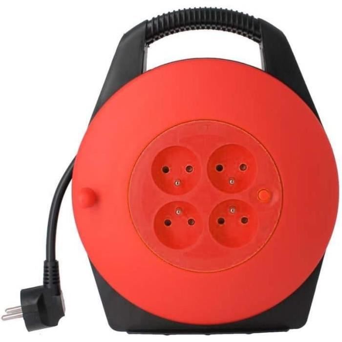 Rallonge électrique à Enrouleur 10 mètres 3 X 1,5mm[S45] - Cdiscount ...