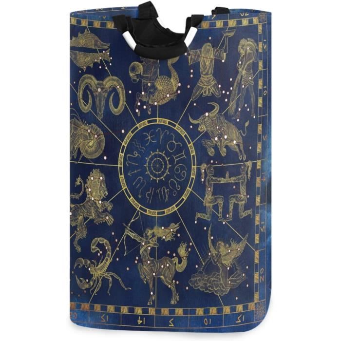 Panier À Linge Pliable - Symboles Du Zodiaque Doré - Panier À Linge ...