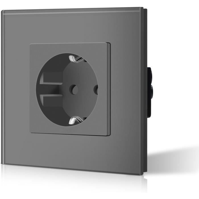 Prise Schuko Normal - 1 Prise Standard Ue - Montage Mural Simple Avec ...