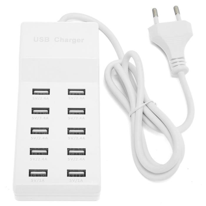 VBESTLIFE Chargeur mural Station de charge USB Chargeur intelligent ...