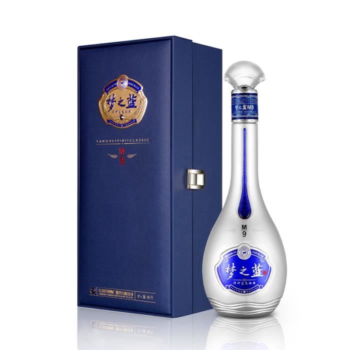 Eau de vie chinoise - Baijiu - Yanghe Dream Blue M9 52° 500ml - La cave Cdiscount