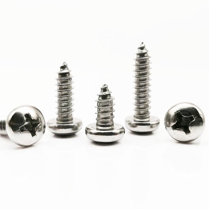 M1 50pcs-3mm -Vis à bois autotaraudeuses M1 M1.2 M1.4 M1.7 M2 M3 M4 M5 M6, Mini, 304 pièces ...