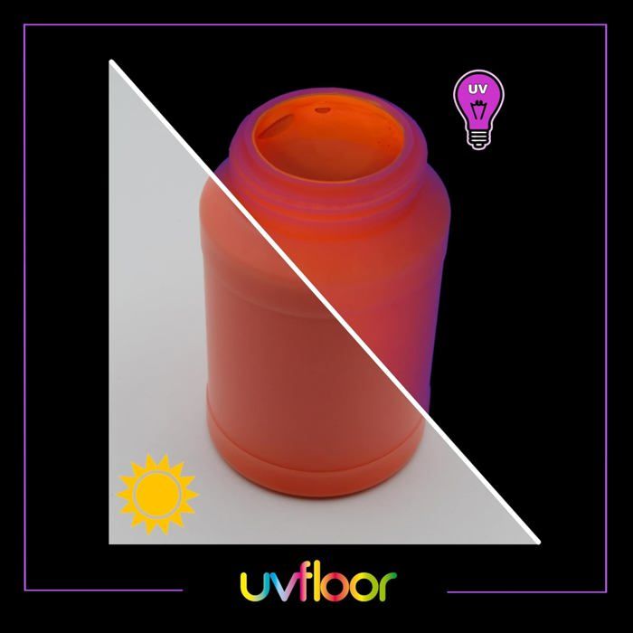 UV FLOOR - Peinture Acrylique Orange Fluo - Spéciale Lère Noire Et ...