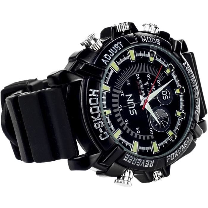 Caméra de surveillance Full HD dans une montre de poignet rechargeable ...