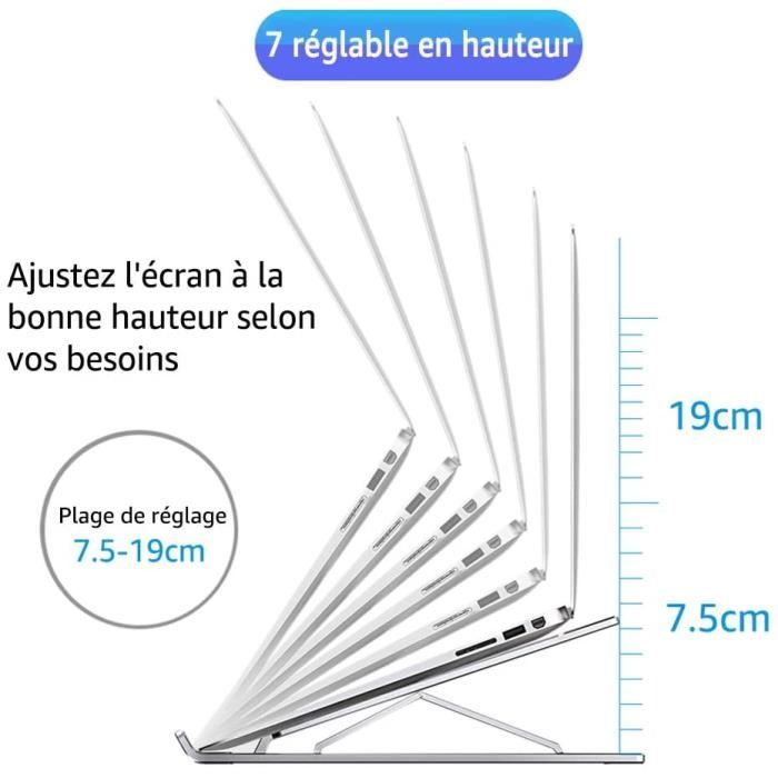 Support Ventilé Ordinateur Portable, Support PC Portable Aluminium ...