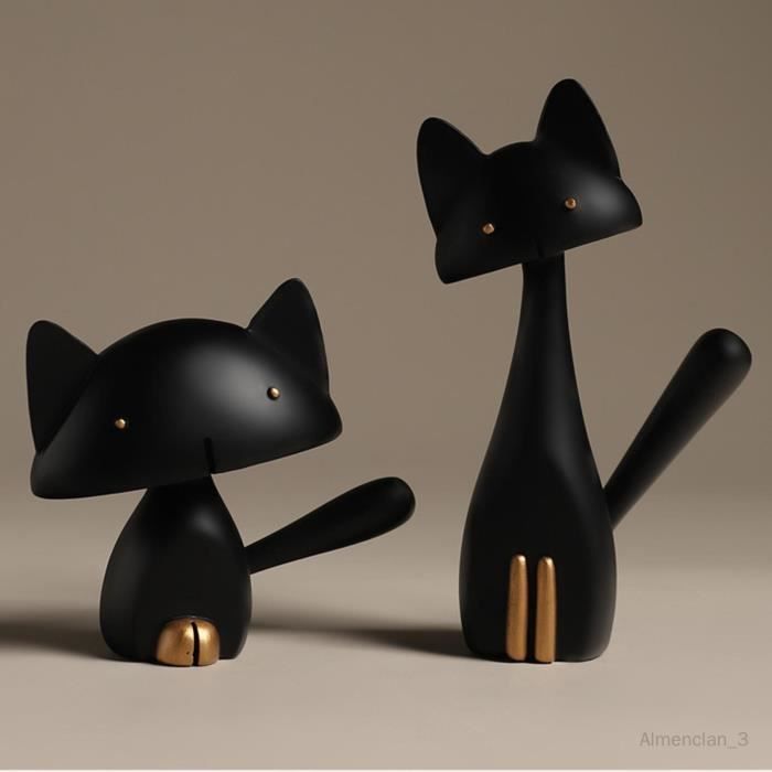 Intérieur extérieur Statues Art Chat Décor Statue, Polyrésine Étagère ...