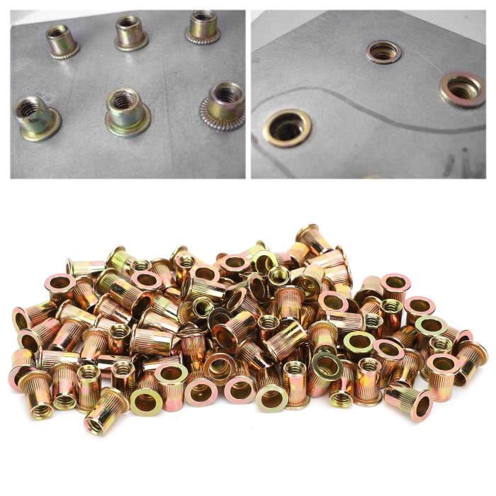 Écrou à rivet en zinc, écrou d'insertion, écrou à rivet en acier au ...