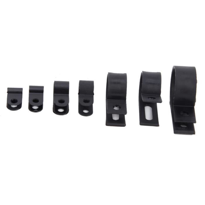 Colliers de câbles en nylon plastique R Type P Type Attache de câble Clips rapides Assortiment ...