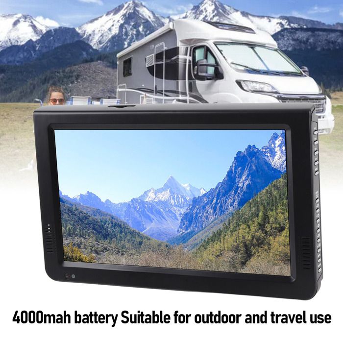 Qiilu Télé Portable 10' LED Numérique - Batterie 4000mAh, Écran Couleur ...